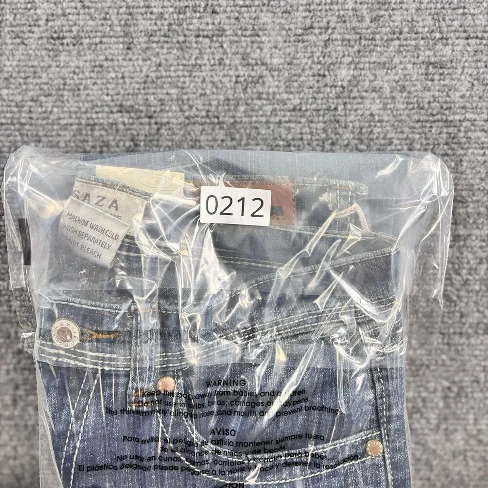 SAZA | Jeans | Saza Jeans Womens 5 Nwt Y2k Crown Embroidered Pocket ...